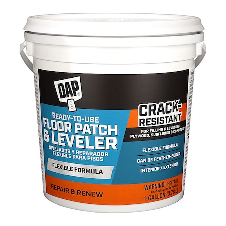 Dap Flexible Floor Patch & Leveler, 1 gal, Pail, Light Gray, Flexible ...