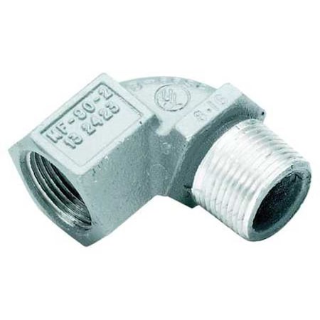 Hubbell Killark IMC 90 Deg Elbow, 3/4 in, Threaded, Iron, Plain, Gray ...