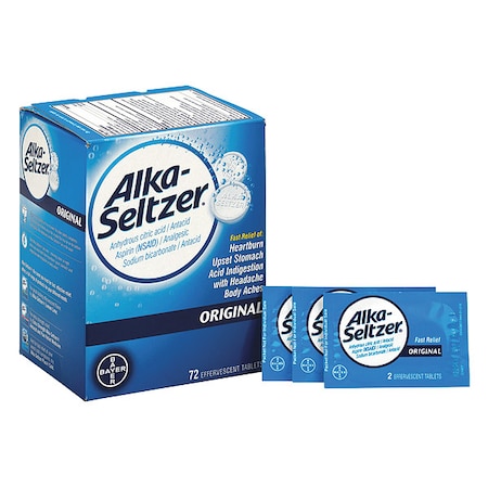 Alka-Seltzer Stomach Relief, Tablet, 36X2, Packet 12406 | Zoro