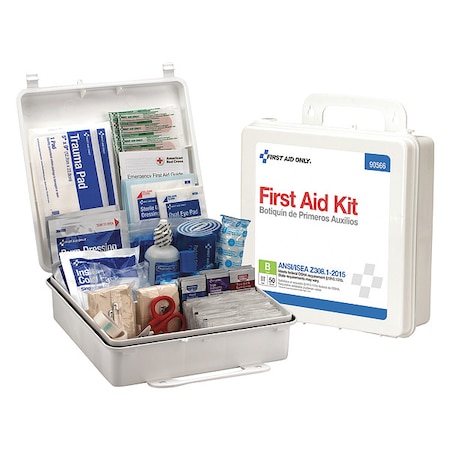 First Aid Only First Aid Kit, Plastic 195 Components, 50 People Served ...