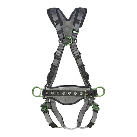 Msa Safety V-FIT Full Body Harness, M, 400 lb., Quick-Connect Chest ...