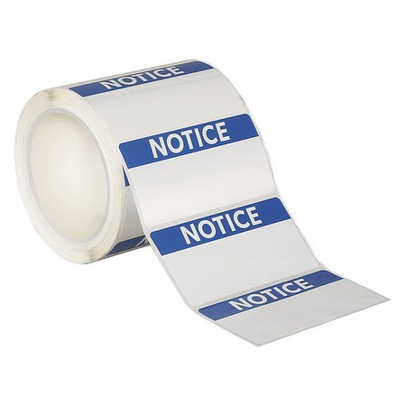 Avery ANSI Header Sign Labels, 3" Core Rolls, "NOTICE", 4"x2", Perm ...