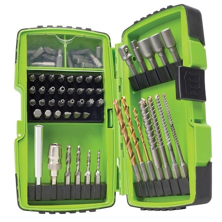 Greenlee 68 Piece Drill Bit Set, 1/4", 5/16", 3/8" DDKIT-1-68 | Zoro