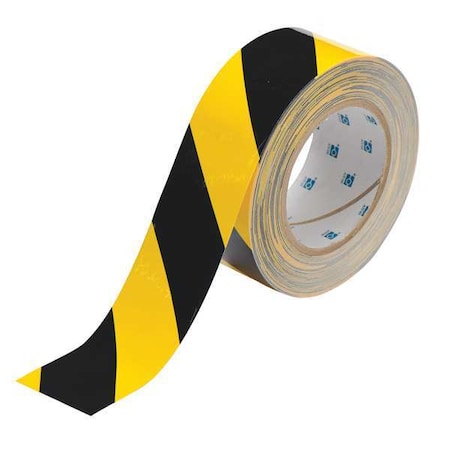 Brady ToughStripe Floor Marking Tape, Gen Purpose, Striped, Black ...