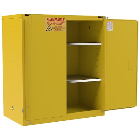 Condor Hazardous Material Storage Cabinet, 120 gal, 2 Shelves, Steel ...