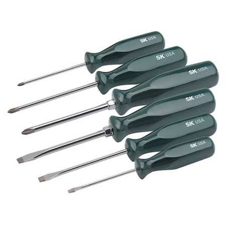Sk Professional Tools Screwdriver Set, Slotted/Phillips, 6 Pc 86320 | Zoro
