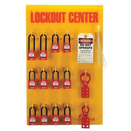 Zing Lockout Station, Filled, 12 Padlocks 7115 | Zoro