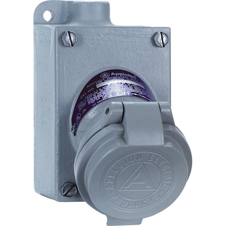 Appleton Electric 2W 3P 20A Hazardous Pin & Sleeve Receptacle 120 ...