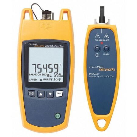 Fluke Networks Optical Test Set W/Visual Fault Locator FIBR-1-Kit-vf | Zoro