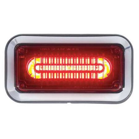 Code 3 Perimeter Light, LED, Red, Surface, Rect, 6In 3712RBZ-75 | Zoro