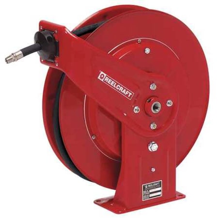 Reelcraft Spring Return Hose Reel, 1/2 in Hose Diameter, 50 ft Length ...