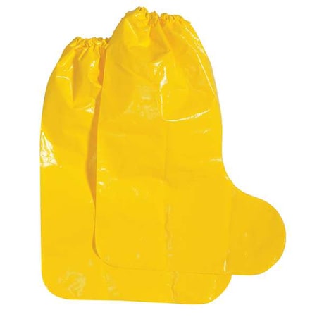 Polyco Disposable Boot Covers, Polyolefin, Yellow, Slip Resistant Sole ...