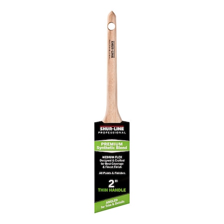 Shur-Line 2 in Angle Sash Medium, Paint Brush, Plastic Handle 129441 | Zoro