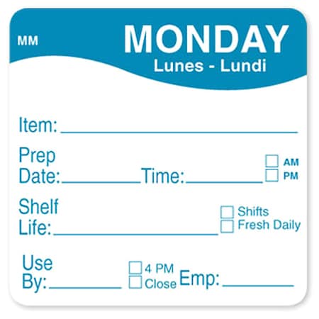 Daymark Food Safety Label, Red/White, 2 in H IT120156-3-WED | Zoro