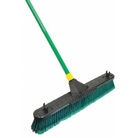 Tough Guy 24 in Sweep Face Push Broom, Green, Black 13D520 | Zoro