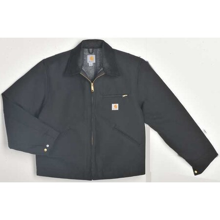 Carhartt Duck Jacket, Blanket Lined, Black, L J001-BLK LRG REG | Zoro