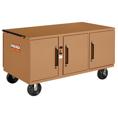 Knaack Jobsite Mobile Workbench, 62" W x 32" D x 34" H, Tan 62 | Zoro