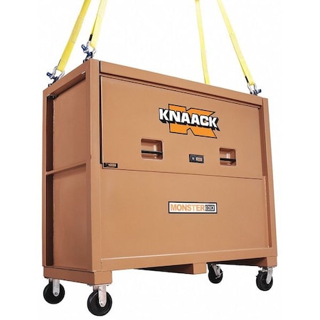 Knaack Model 1000 MONSTER BOX Piano-Style Jobsite Box, Tan, 66" W x 30 ...