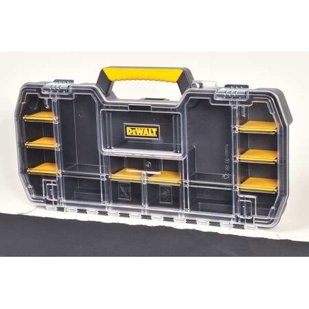 Dewalt Tool Tote With Organizer, Plastic, Black, 24 in W x 12-3/4 in D ...
