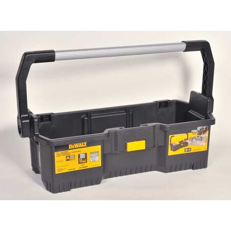 Dewalt Tool Tote With Organizer, Plastic, Black, 24 in W x 12-3/4 in D ...