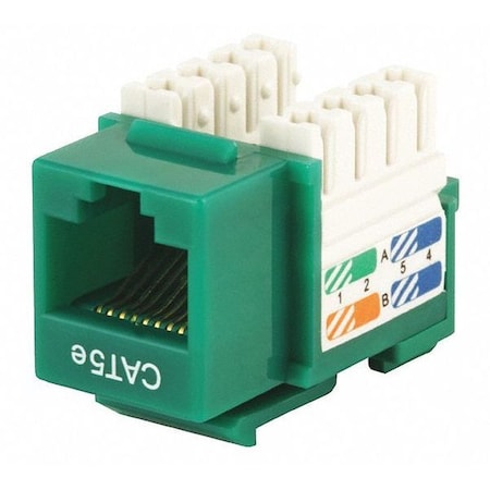 Monoprice Datacom Jack, Cat5, Punch Down, Green 5372 | Zoro