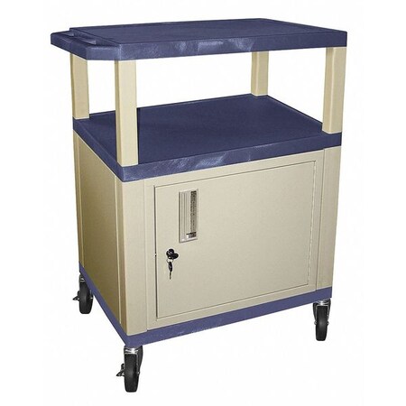 Zoro Select Audio-Visual Cart, 300 lb., Topaz, 18 In. L WT34CE | Zoro