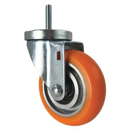 Cc Apex Swivel Stem Caster, Threaded, Orange, 4" CDP-Z-65 | Zoro
