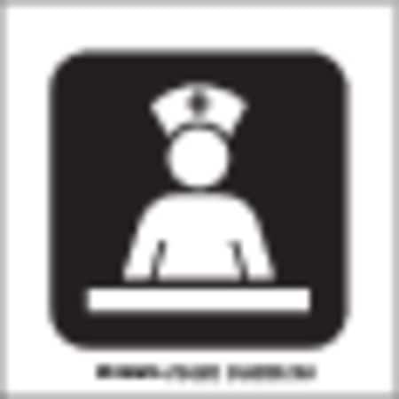 Brady Hospital Sign, 8"X8", Polyester, Sign Background Color: Black ...