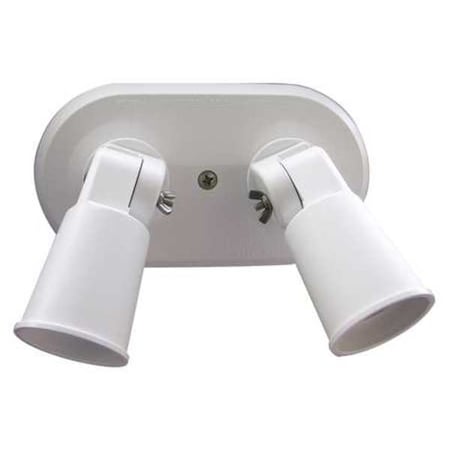 W F Harris Lighting Lampholder, Double, Wht, PAR38, 2-150W 201-W | Zoro