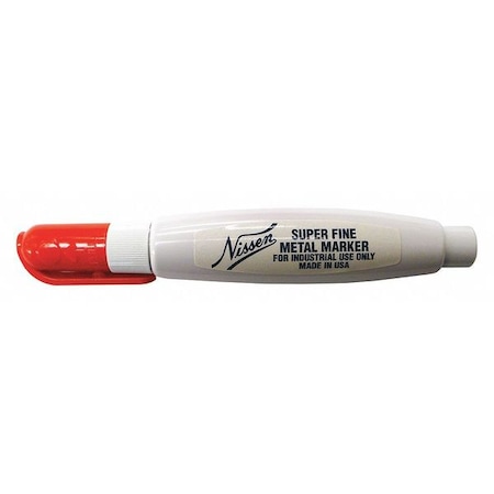 Nissen Industrial Marker, Fine Tip, Red Color Family, Paint 28842 | Zoro