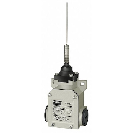 Dayton Heavy Duty Limit Switch, Wobble Stick, Cat Whisker, 1NC/1NO ...