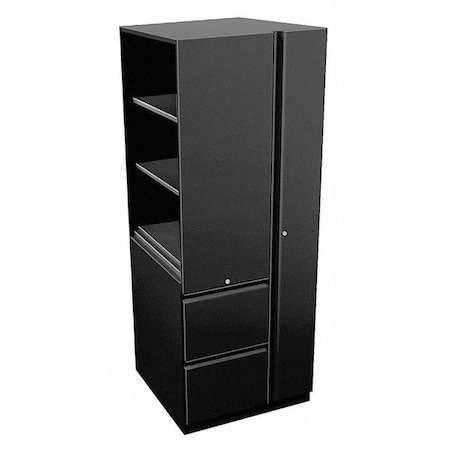 Hon Wardrobe/Personal Storage Tower, 64-1/4"H x 24"W x 24"D, Black ...