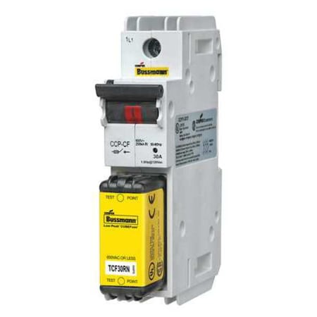 Bussmann 30 Finger-Safe Fuse Block with Disconnect Switch , 600VAC (CCP2-1-30CF) | Zoro