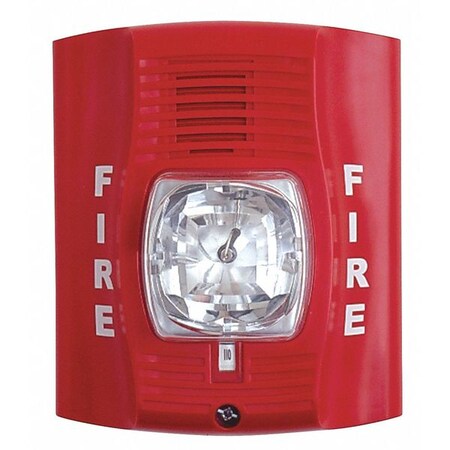 System Sensor High Candela Horn Strobe, Wall, Red, 2 Wire P2RH | Zoro