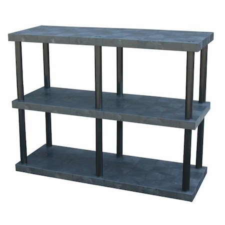 Structural Plastics Freestanding Plastic Shelving, Open Style, 24 in D ...