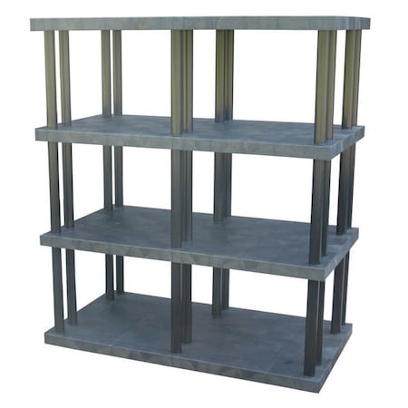 Structural Plastics Freestanding Plastic Shelving, Open Style, 36 in D ...