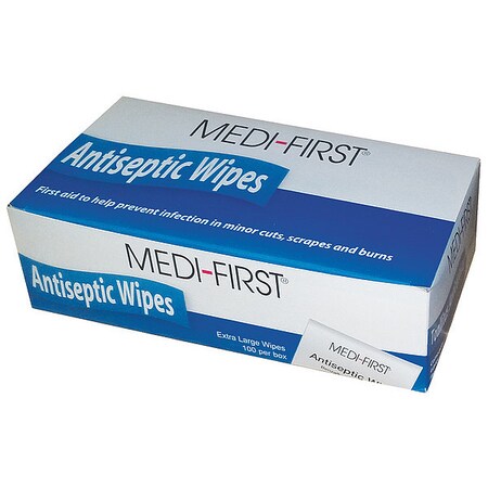 Medi-First Antiseptic Wipes, 16-7/8 In., PK100 21433 | Zoro