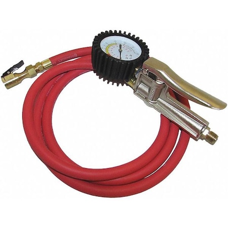 Haltec Dial Inflator Gauge, 12 ft. I-515-12 | Zoro