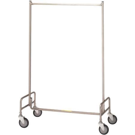 R&B Wire Products Rolling Steel Garment Rack, 36" of Hanging Space ...