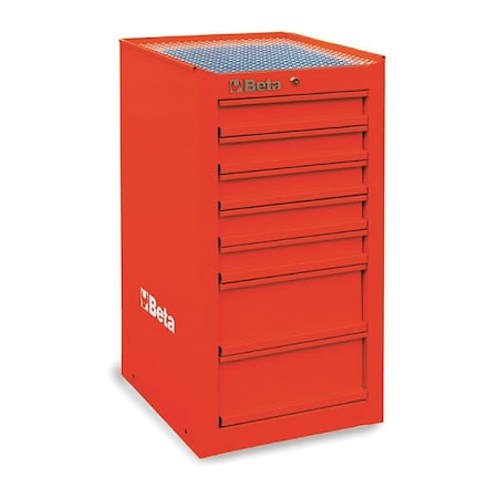 Beta Side Cabinet, 7 Drawer, Red 038000082 | Zoro