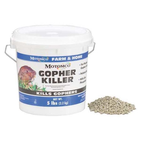 Motomco Pellets, Gopher Killer, 5 lb. 32541 | Zoro
