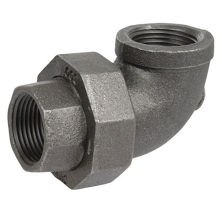 Zoro Select 90 Degree Union Elbow 90 Degree Union Elbow, 1-1/2" Pipe ...