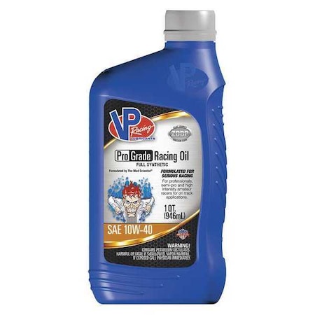Vp Racing Fuels Full 10W-40 Pro Grade Racing Oil, PK12 2747 | Zoro