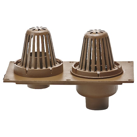 Smith Light Commercial Round Roof Drain, cast iron, 3", No-Hub 148-Y03 ...