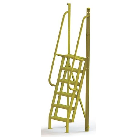 Tri-Arc 102 in Overall H, Ladder, Steel, 6 Steps, Yellow Powder Coated ...