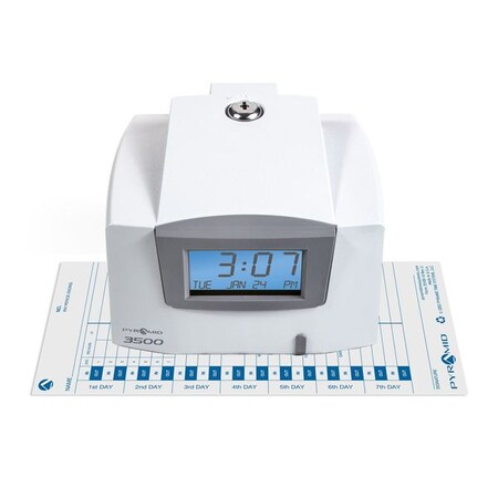 Pyramid Time Clock and Document Stamp, Digital, 3500 | Zoro