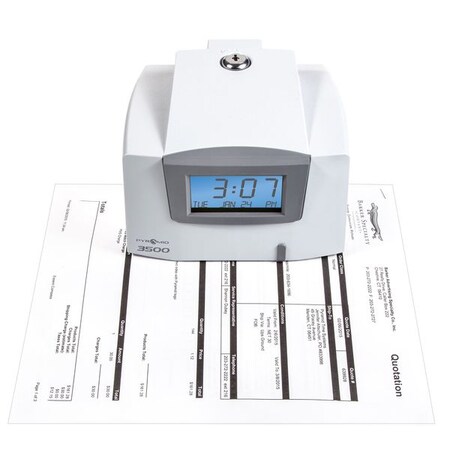 Pyramid Time Clock and Document Stamp, Digital, 3500 | Zoro