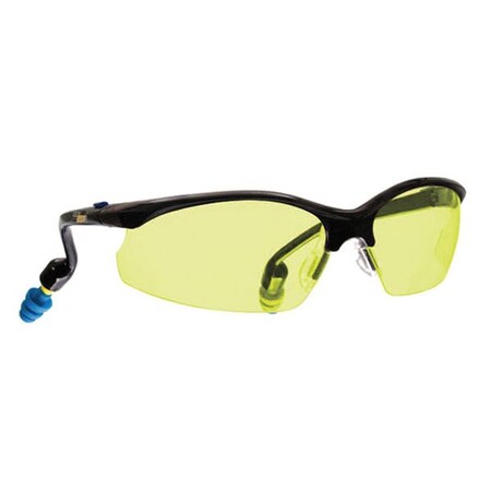 Plugs Safety Safety Glasses, Standard Eyewear, Amber Scratch-Resistant ...