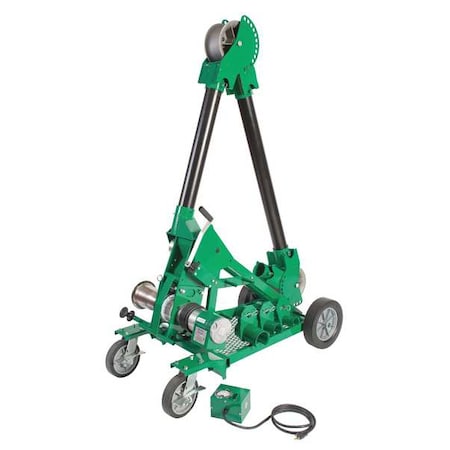 Greenlee Cable Puller, 8000 lb, 120V, w/Versi Boom 6806 | Zoro
