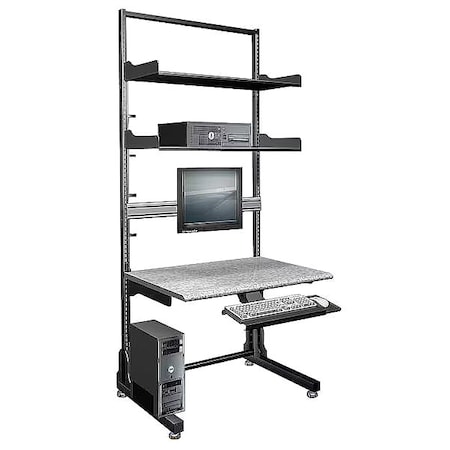 Hergo Computer Workstation, 35 in D X 87 in H, 36 in W X Laminate ...